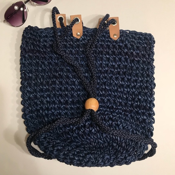 Vintage | Bags | Vintage Straw Backpack Handbag | Poshmark